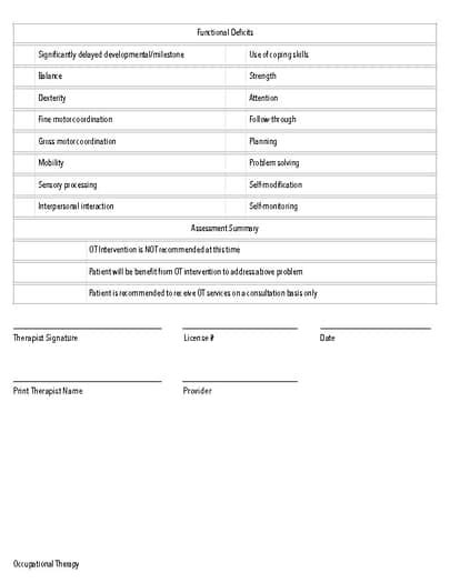 Free Occupational Therapy Pediatric Evaluation By Margarita Ot Tpt