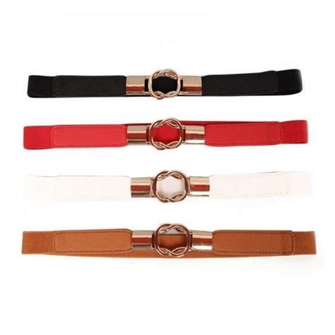 Women Skinny Belt For Dresses Retro Stretch Ladies Waist Belt Plus Size