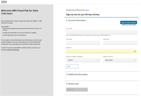 Obtain An IBM Cloud Pak For Data Trial License English