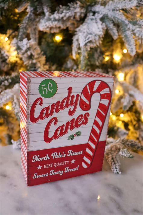 Candy Cane Display Box Merry And Joy Christmas Co
