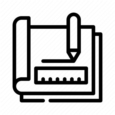 Blueprint Sketch Writing Pencil Icon Download On Iconfinder