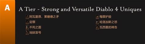 暗黑4：60件暗金装备评分，8件为s级，820独特暗金并非最强 哔哩哔哩