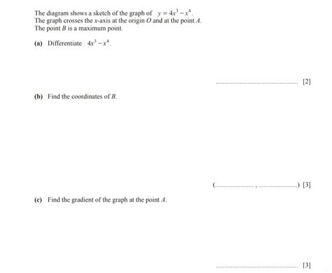 The Diagram Shows A Sketch Of The Graph Of Studyx