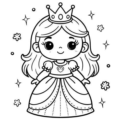 Premium Vector A Drowning Of Princess Line Art Coloring Book Illustration