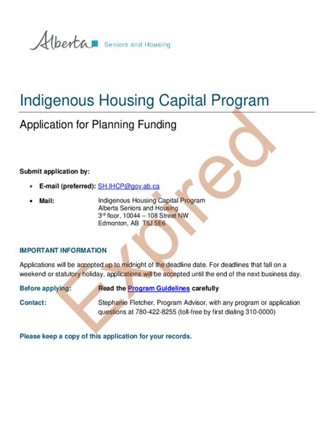 Fillable Online Open Alberta Ihcp Construction Application Final