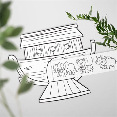 Manualidad Imprimible Del Arca De Noé Libro Para Colorear Imprimible