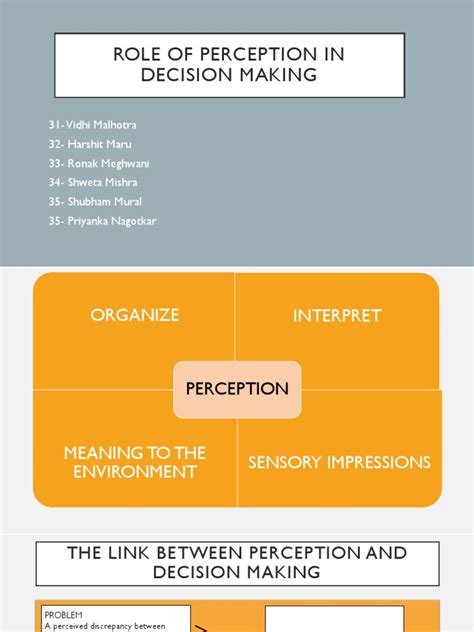 Role Of Perception In Decision Making Pdf Bias Decision Making