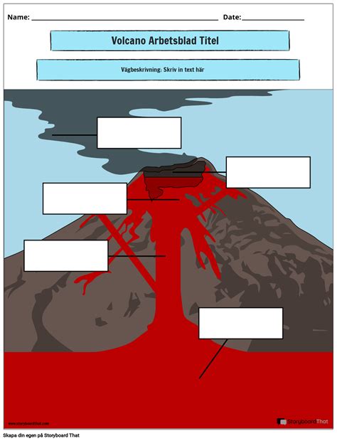 Vulkanarbetsblad Gratis Och Anpassningsbara Från Storyboard That