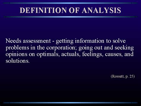 Definition Of Analysis