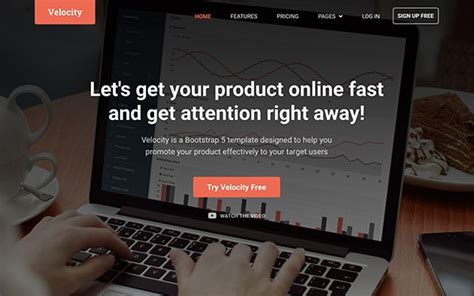 Velocity Bootstrap 5 Theme For Promoting Startup Products