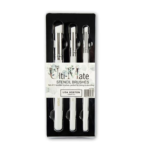 Lisa Horton Crafts Ulti Mate Stencil Brushes Set Of 3 Papercraft