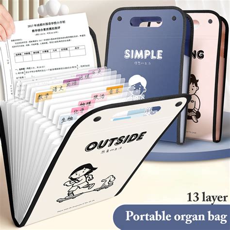 Expandable File Folder Documents Organizer Pouch Paper Organizer File Pocket For Babe Organ