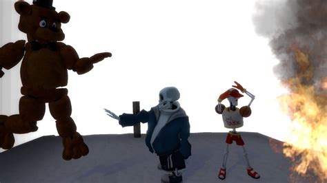 Gmod Fnaf Freddy Meets Sans And Papyrus Youtube