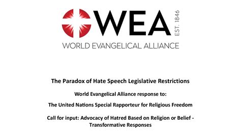 Report The Paradox Of Hate Speech Legislative Restrictions WEA