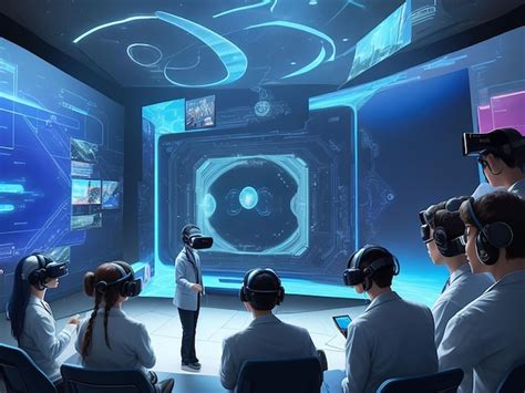 Premium Photo A Futuristic Classrom