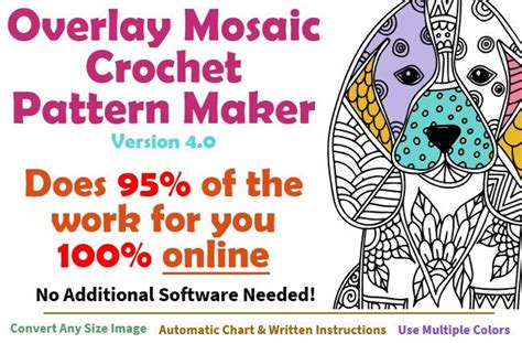 Mosaic Crochet Pattern Creator Overlay Mosaic Crochet Pattern Maker