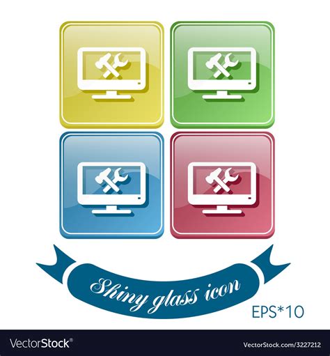 Monitor Symbol Settings Icon Computer Royalty Free Vector