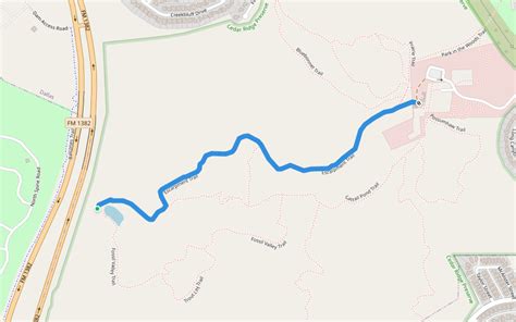 Escarpment Trail In Texas Walking Map