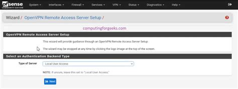 How To Configure Openvpn Server On Pfsense Opnsense Computingforgeeks