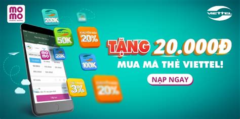 Nhận Ngay 20k Mua Thẻ Cào Miễn Phí Từ Ví điện Tử Momo Kiếm Thẻ Cào