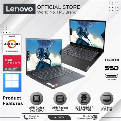Jual Lenovo IdeaPad Slim V14 G4 AMN AMD Athlon Gold 7220U Win11 8GB