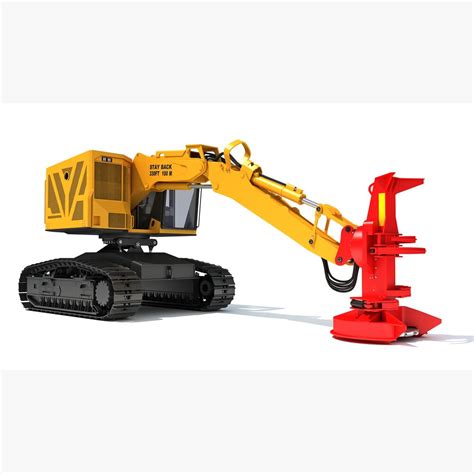 Heavy Duty Tracked Logging Harvester 3d Model Download Tractor On