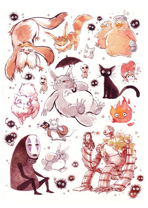 Ghibli Creatures Art Print By Cosmic Spectrum Society Studio Ghibli Art Ghibli Artwork