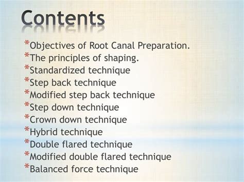Root Canal Preparation Techniques Endodontic Treatment Pptx