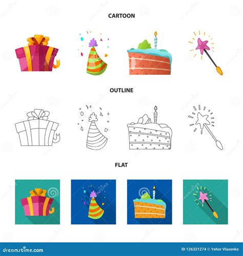 Vector Design Of Party And Birthday Logo Collection Of Party And