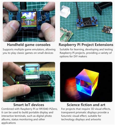 Raspberry Pi LCD D Display Transparent Screen Refractive Prism Game Mini TV For Raspberry Pi Zero