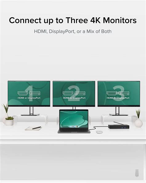 Mua Plugable 12 In 1 Usb C Triple Monitor Docking Station Triple 4k Displays With 3x Hdmi Or 3x