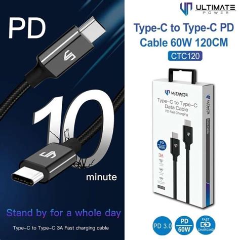 Jual Kabel Data Usb Type C To Type C Pd Cable 60w 120cm Di Seller