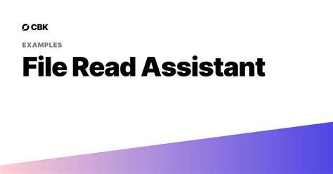 File Read Assistant Ai Chatbot