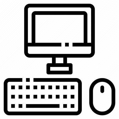 computer desktop keyboard monitor mouse icon download on iconfinder