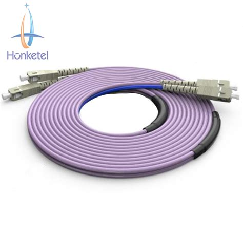 Indoor Outdoor Patchcord Om Sc Sc Fiber Optic Patch Cord Armored Fiber Cable Waterproof