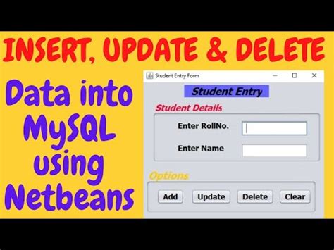 JDBC Connection In Java MySQL JDBC Insert Update Delete Record Using