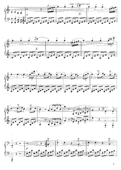 小奏鸣曲 海顿 钢琴谱 简谱