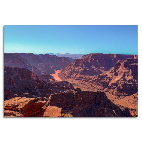 Adam Utz Grand Canyon In Red 32in X 22in Contemporary Style Art