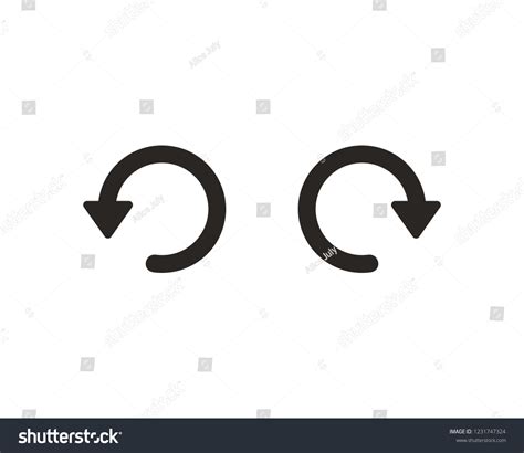 Undo Redo Icon Sign Symbol Stock Vector Royalty Free 1231747324