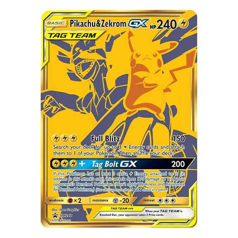 Pokémon Tcg Tag Team Pikachu And Zekrom Gx Premium Collection Ace