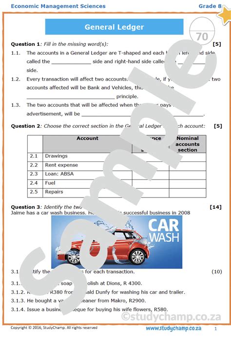 Grade 8 Ems Test General Ledger