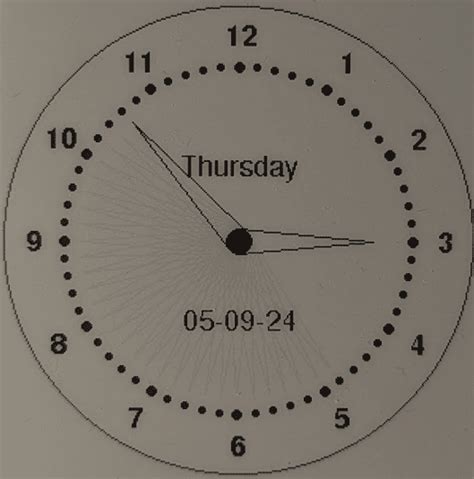 Analog Clock On E Paper Display
