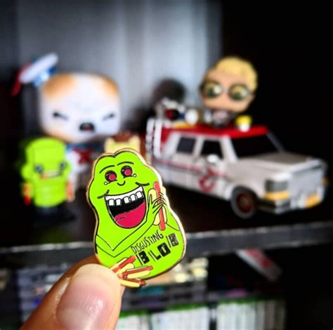 Disgusting Blob Ghostbusters Glow In The Dark Pin Etsy