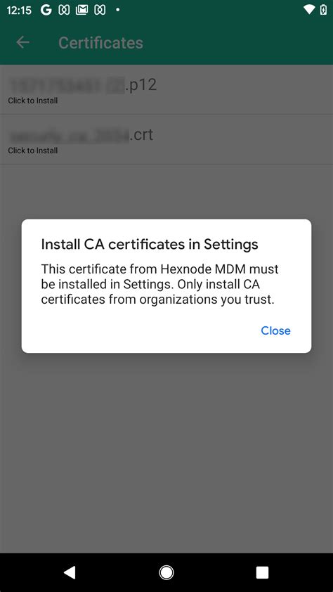 Not Able To Install CA Certificates Error Install CA Certificates In
