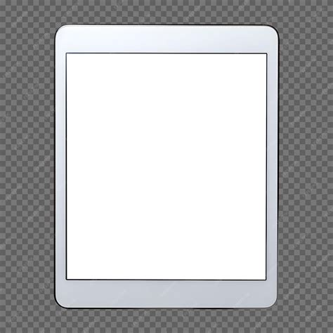 空白の画面のモックアップを持つ白いコンピューター タブレット 無料psd