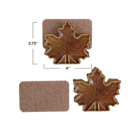 Maple Leaf Shaped Sponge Holder W Sponge By Creative Co Op