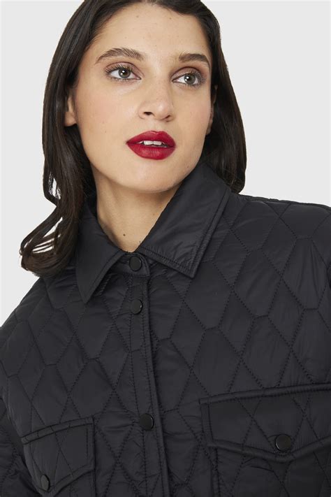 Ripley CHAQUETA QUILT TIPO CAMISERA NEGRO NICOPOLY