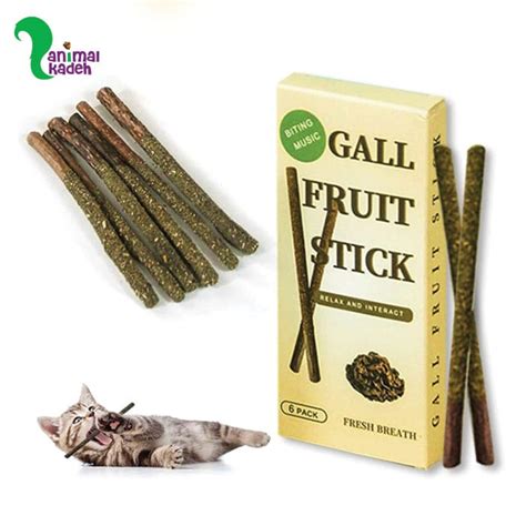 تشویقی گربه کت نیپ دنتال مدادی سیگار گربه مخصوص جرمگیری دندان و سرگرمی گربه‌ها گال فروت استیک