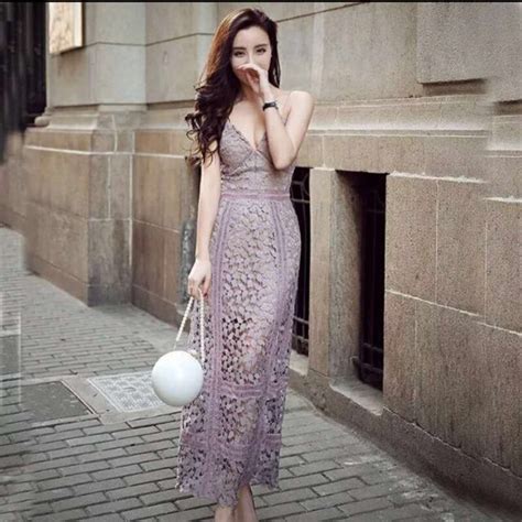 Prc Premium Feminine Elegant Sexy Lace Dress Shopee Malaysia