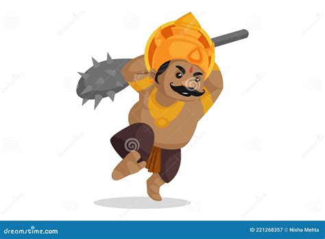 Kumbhakarna Vector Cartoon Illustration Stock Vector Illustration Of